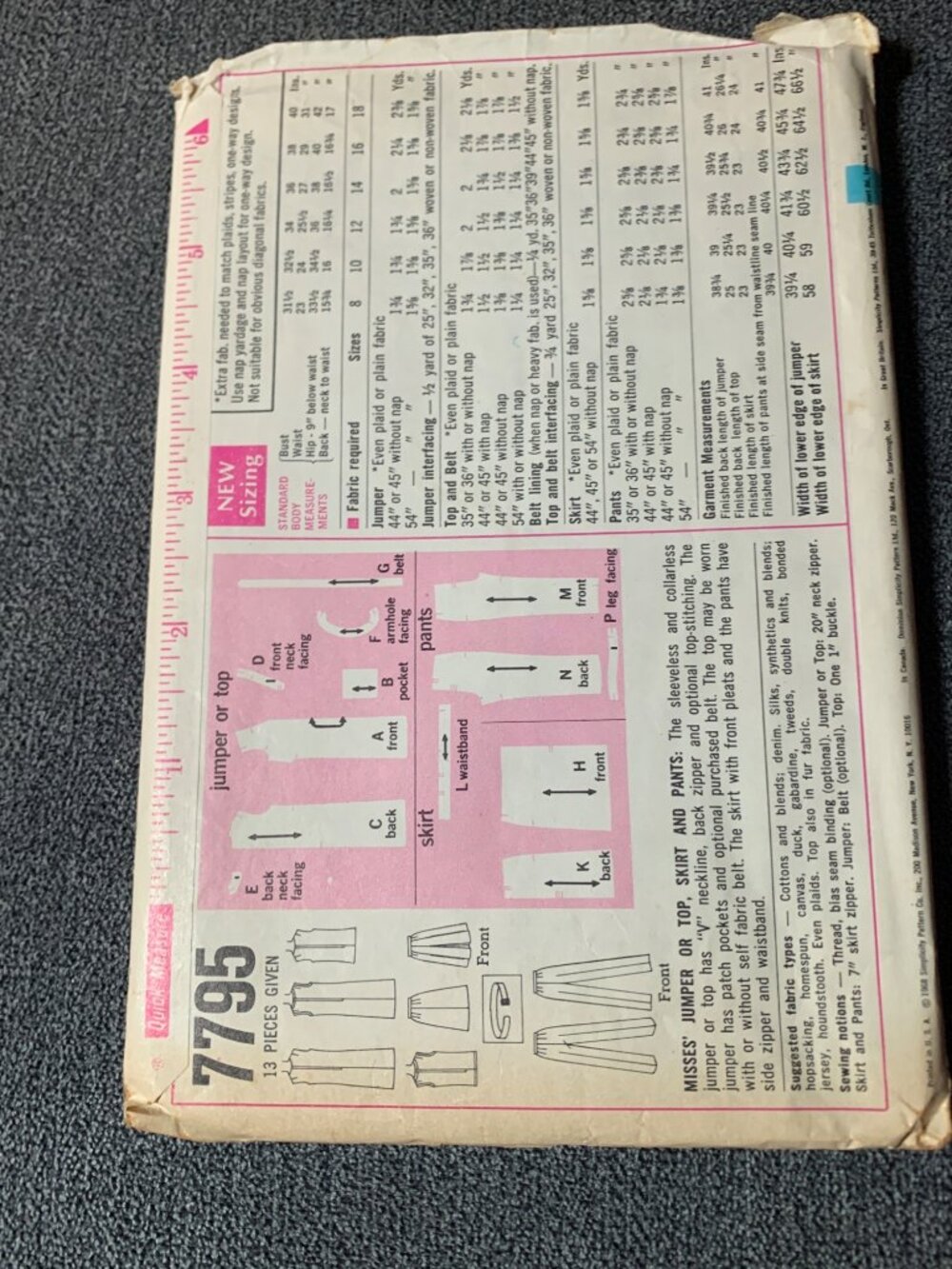 Simplicity | Office | Simplicity 7795 96s Sewing Pattern Misses Size 16 ...